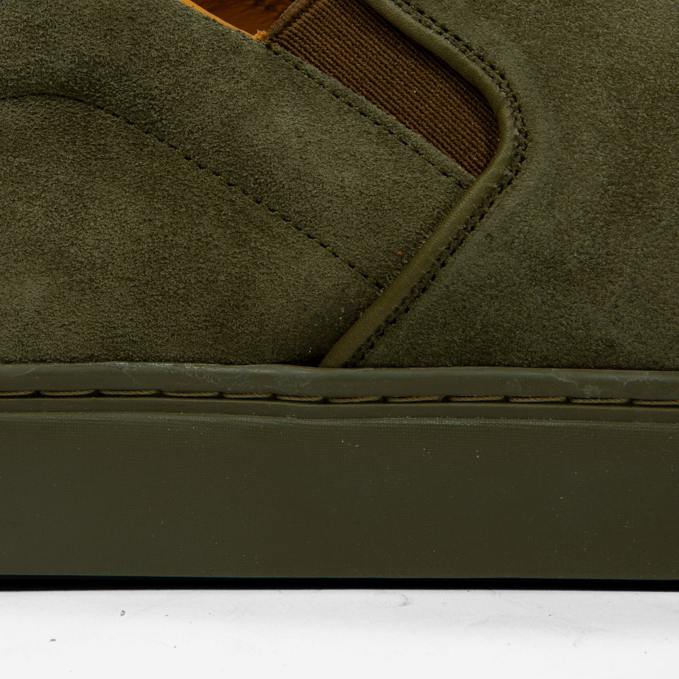 Slip On - Olive Green Calf Suede – Viberg Archive